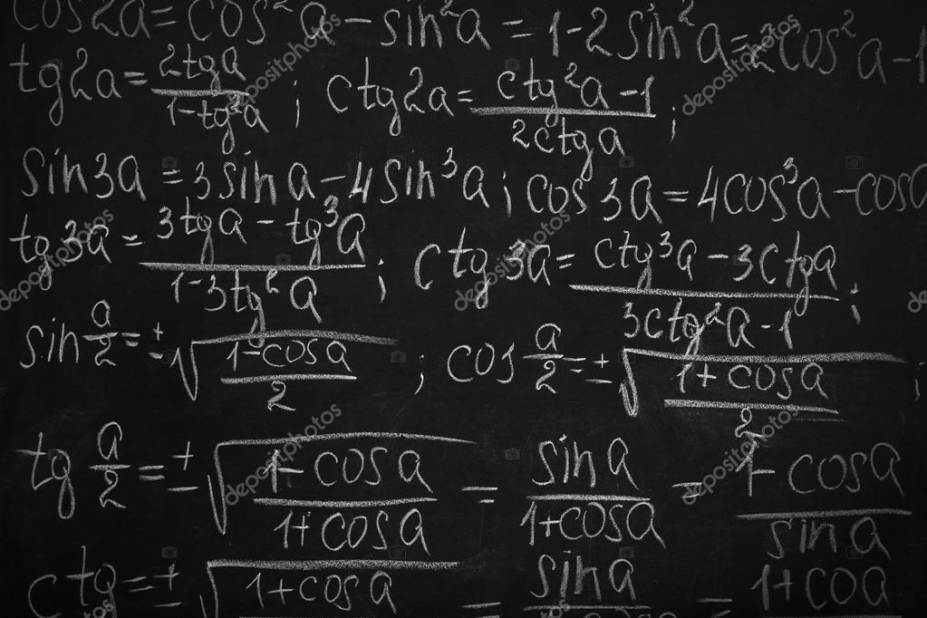 School blackboard with formulas Stock Photo by ©belchonock 93826664