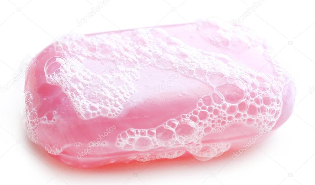 Piece of Soap with foam Stock Photo by ©belchonock 94054088