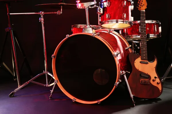 Musical instruments on stage — Stock Photo © belchonock #106724158