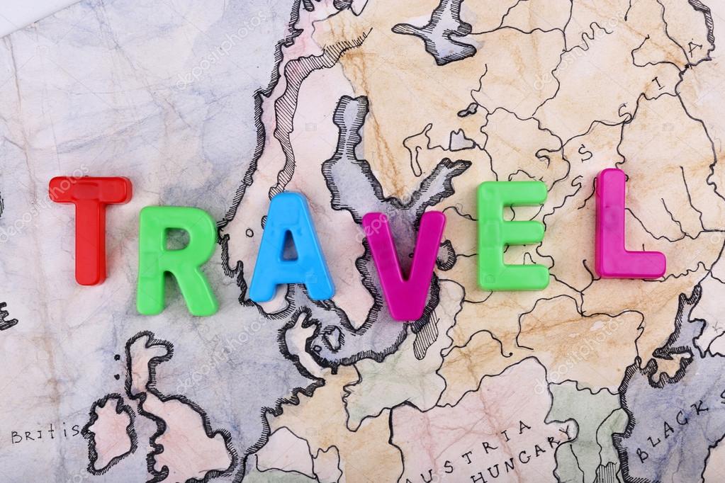 The Word Travel On A Map