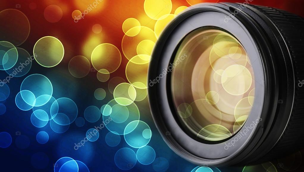 Lens of camera close up — Stock Photo © belchonock #97060114