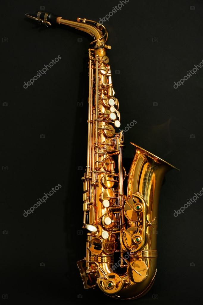 Beautiful golden saxophone Stock Photo by ©belchonock 97373706