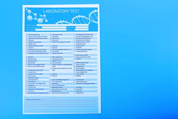 Laboratory test list ⬇ Stock Photo, Image by © belchonock #96049258