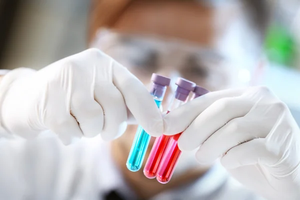 Man in laboratory with test Stock Photo by ©belchonock 100925008