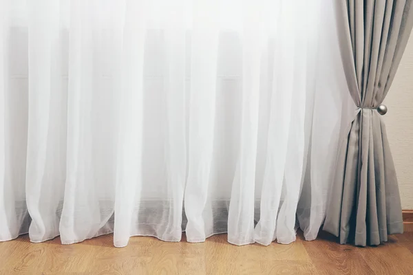 Empty room with curtain Stock Photo by ©belchonock 96883076