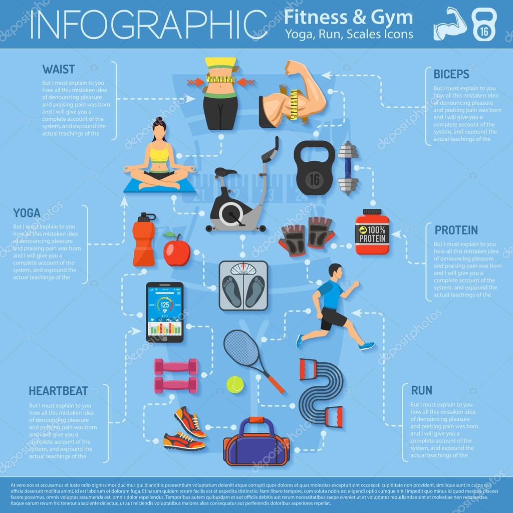 Fitness and Gym Infographics Stock Vector Image by ©TAlexey #107592966