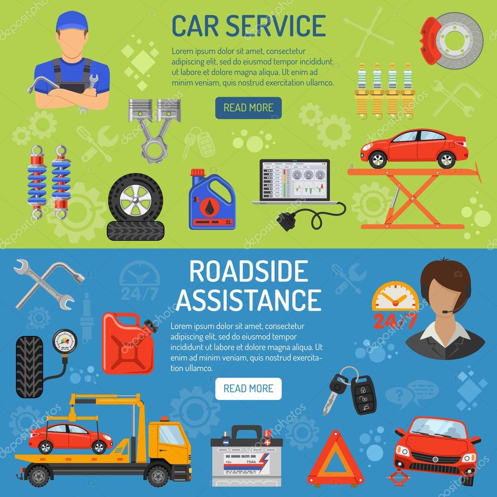 Car Service Banners Stock Vector Image by ©TAlexey #120715048