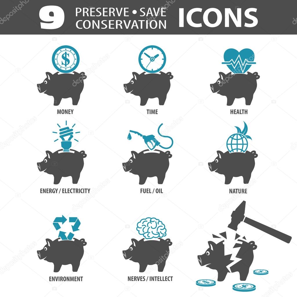 Preserve Save Icons Stock Vector Image by ©TAlexey #63855843