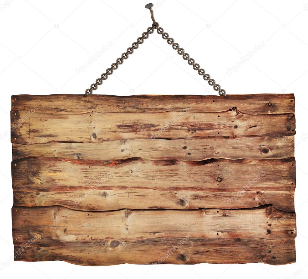 Wooden billboard on a white background Stock Photo by ©ninell 75441679