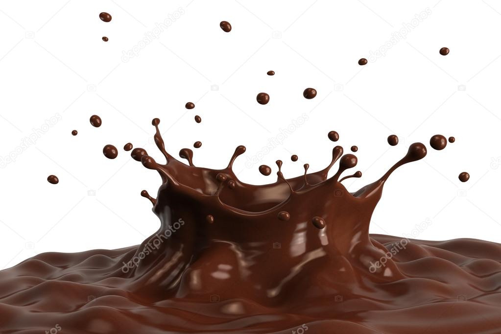 Chocolate splash. 3D illustration. Stock Photo by ©sserg_dibrova 112972760