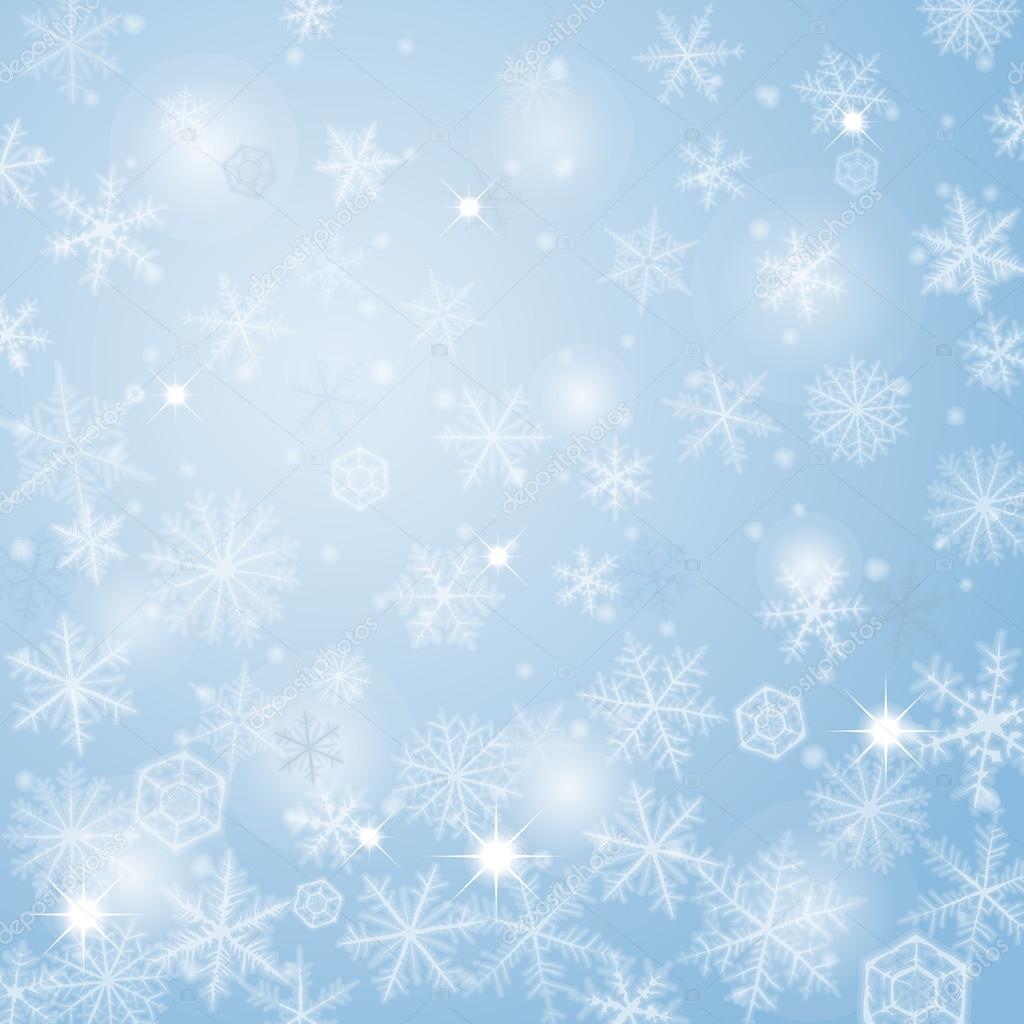 Light Blue Snowflakes Background