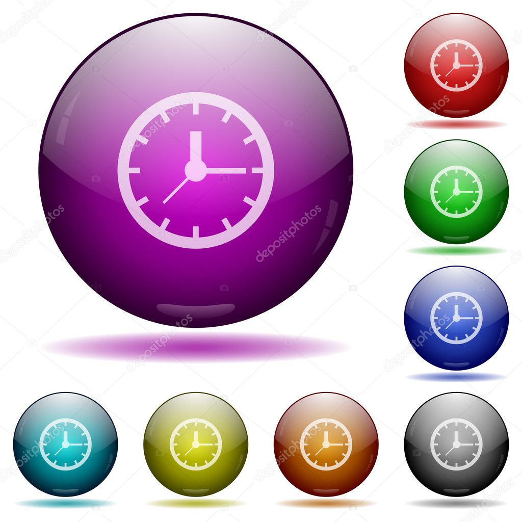 Clock glass sphere buttons Stock Vector Image by ©renegadehomie #100191032