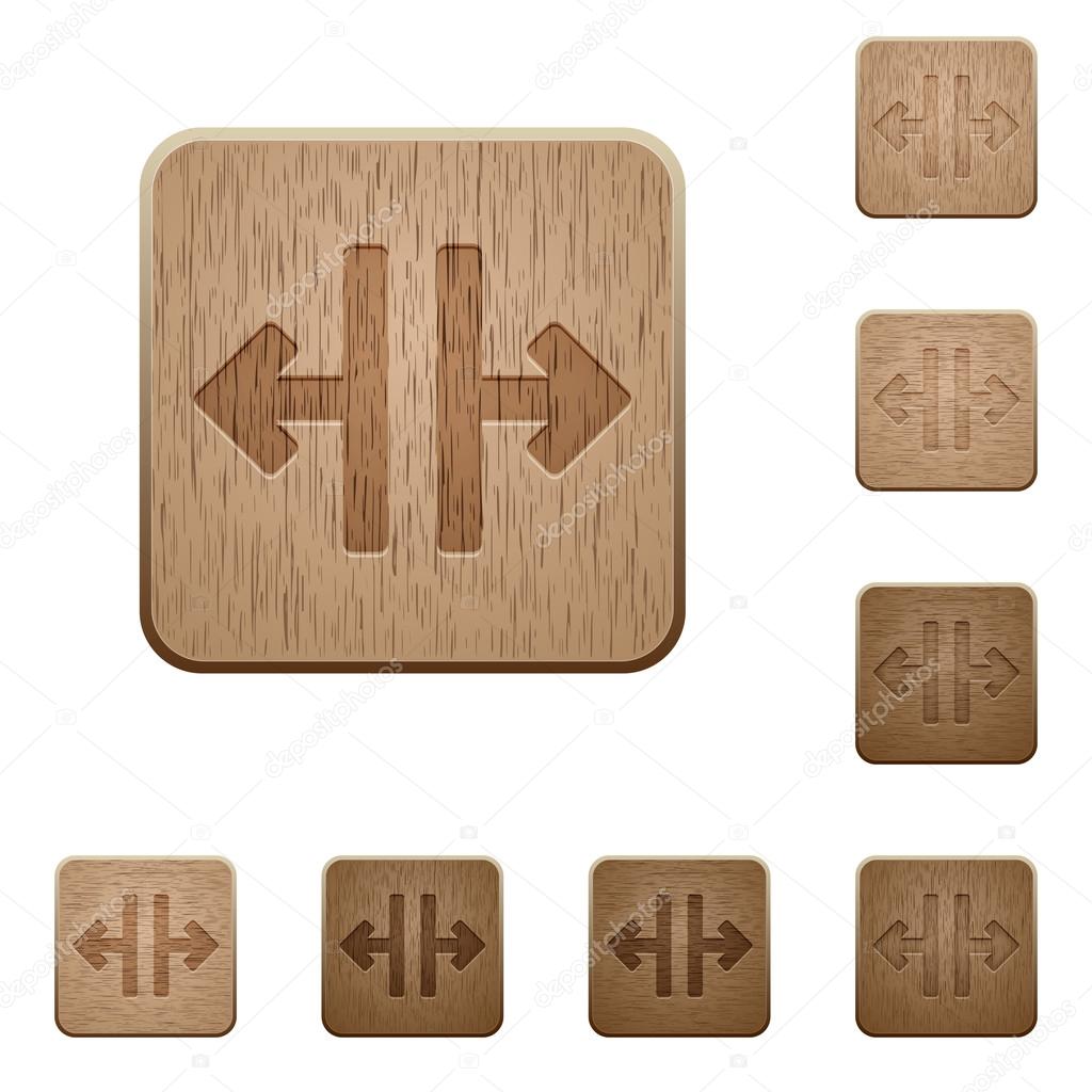 Vertical split wooden buttons Stock Vector by ©renegadehomie 103002518