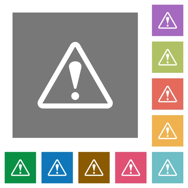 Warning sign rounded square flat icons — Stock Vector © renegadehomie ...