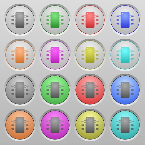 Integrated circuit push buttons Stock Vector Image by ©renegadehomie ...