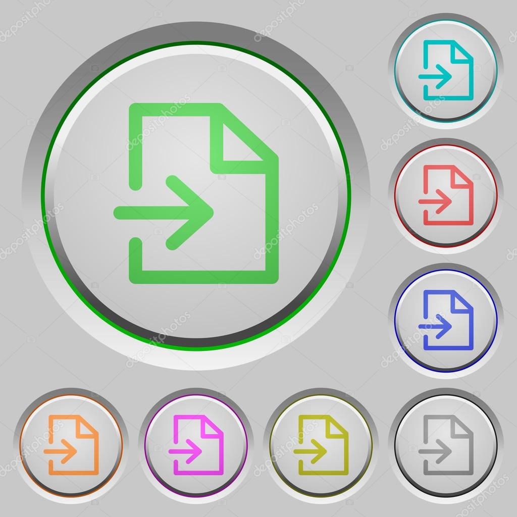 Import push buttons Stock Vector by ©renegadehomie 105599348