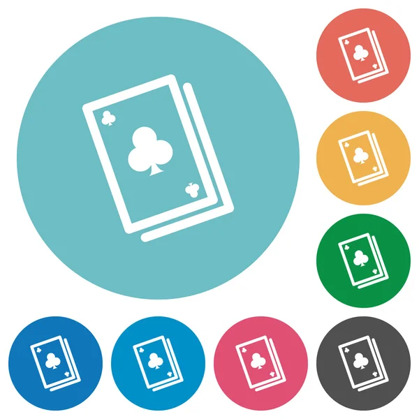 Card Game Flat Color Icons Quadrant Frames White Background Stock ...