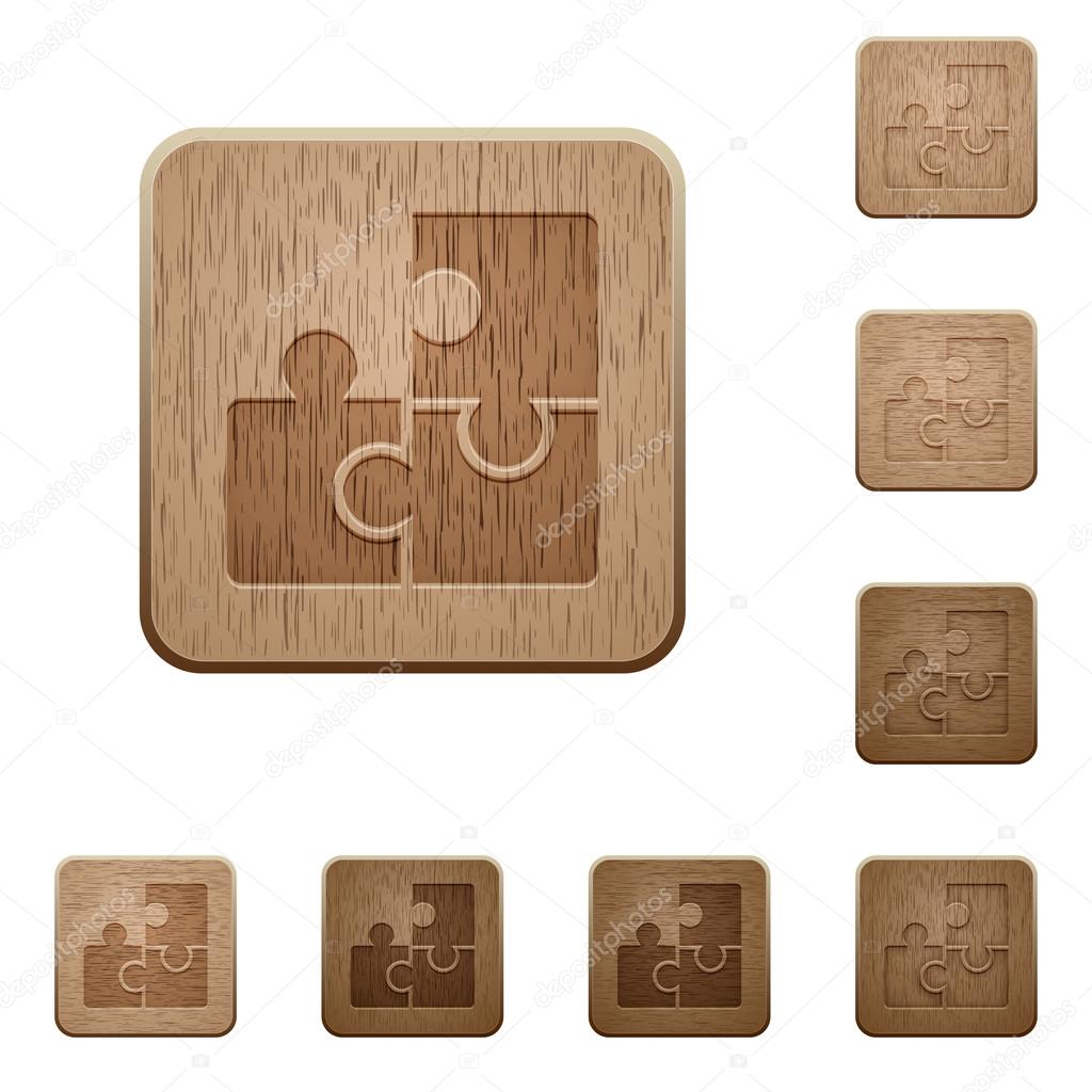 Puzzle wooden buttons Stock Vector Image by ©renegadehomie #108506380