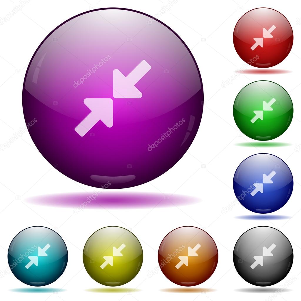 Resize small glass sphere buttons Stock Vector by ©renegadehomie 108856032