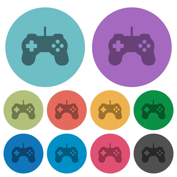 Wireless Game Controller Flat White Icons Color Backgrounds Background Color Stock Vector by ...