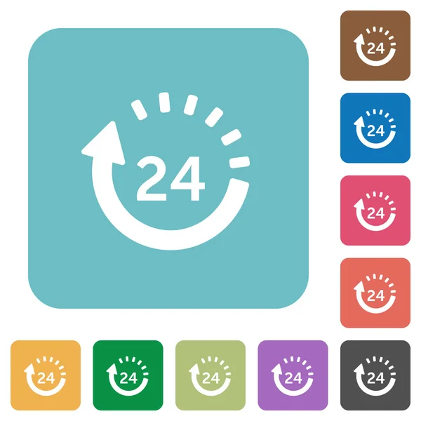 Hours Sticker Arrows Flat White Icons Color Backgrounds Stock Vector by ...