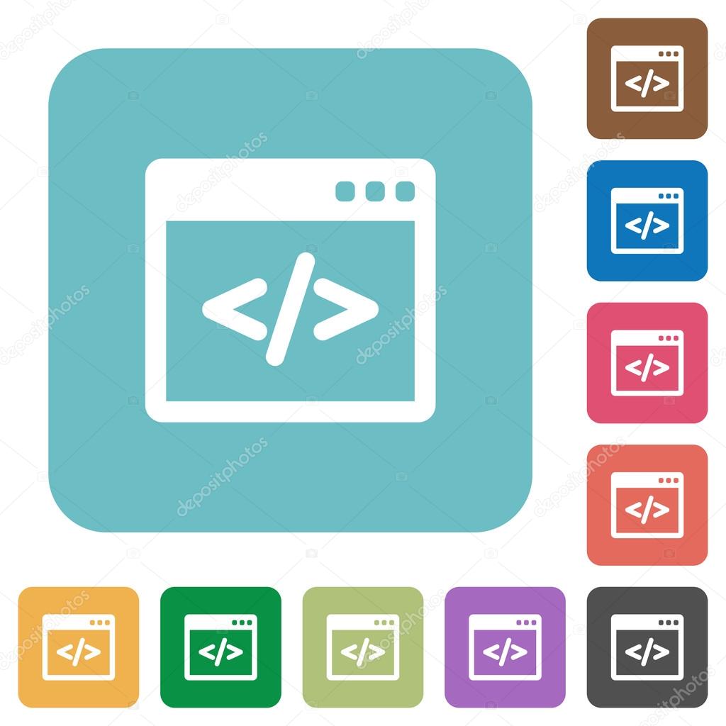 Flat programming code icons Stock Vector Image by ©renegadehomie #114322348