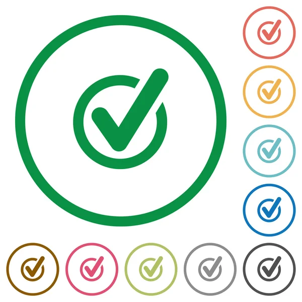 Checked data icons with shadows and outlines Stock Vector Image by ...