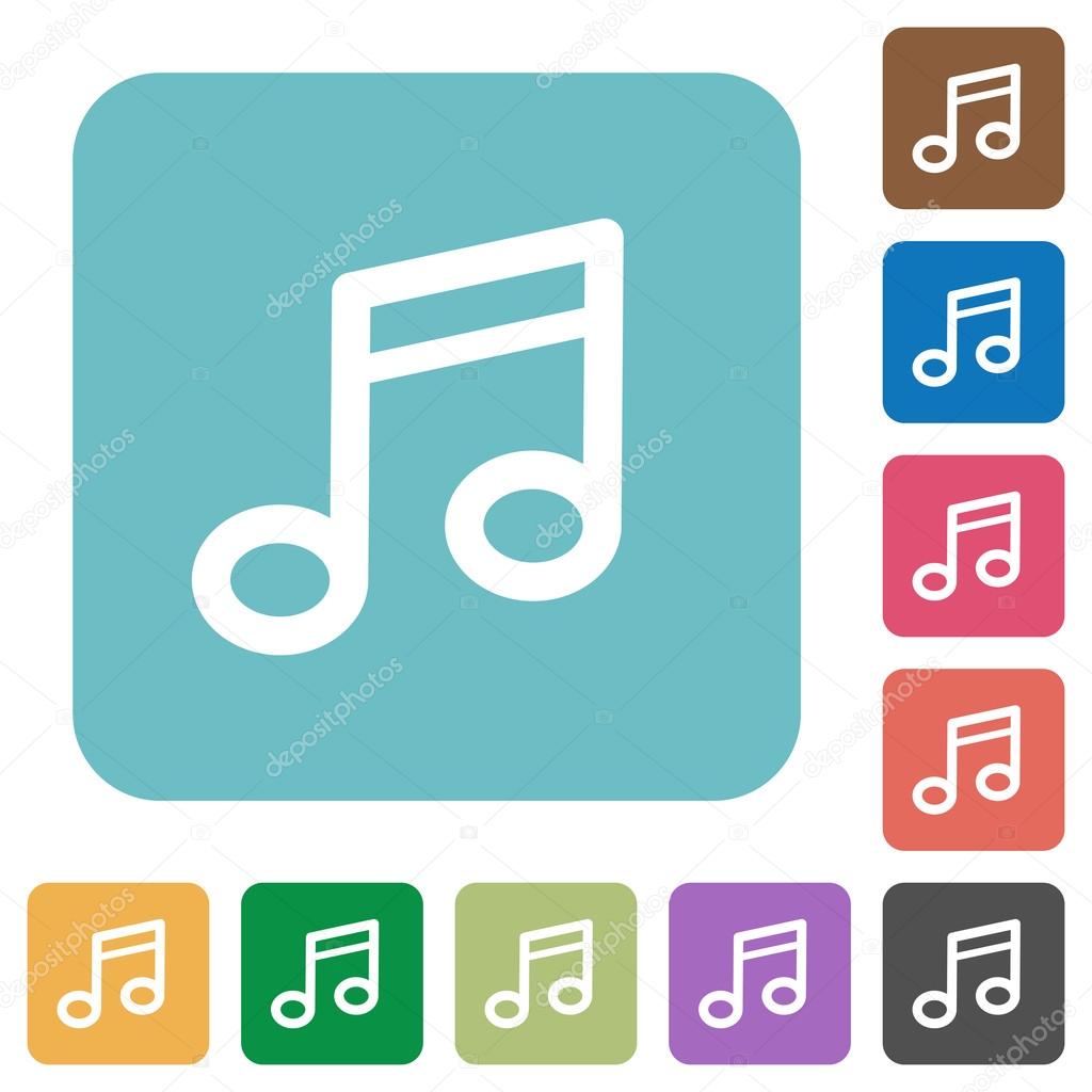 Flat music note icons Stock Vector by ©renegadehomie 115248010