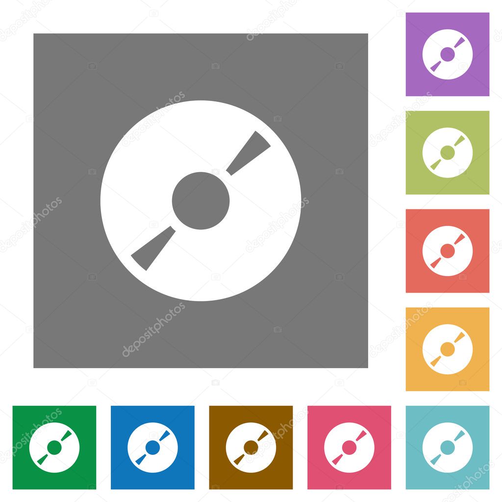 DVD disk square flat icons Stock Vector Image by ©renegadehomie #116418400