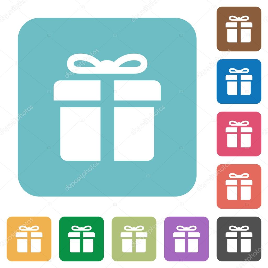 Flat gift box symbol icons Stock Vector Image by ©renegadehomie #116479920
