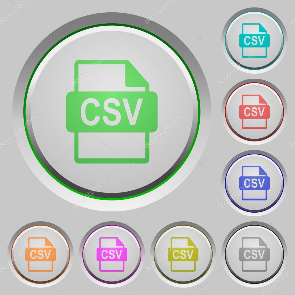 CSV file format push buttons Stock Vector by ©renegadehomie 117058142