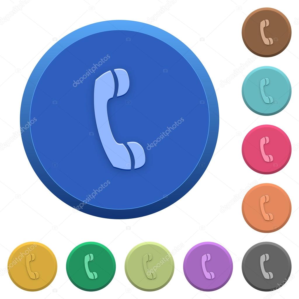 Embossed call buttons Stock Vector Image by ©renegadehomie #118085846