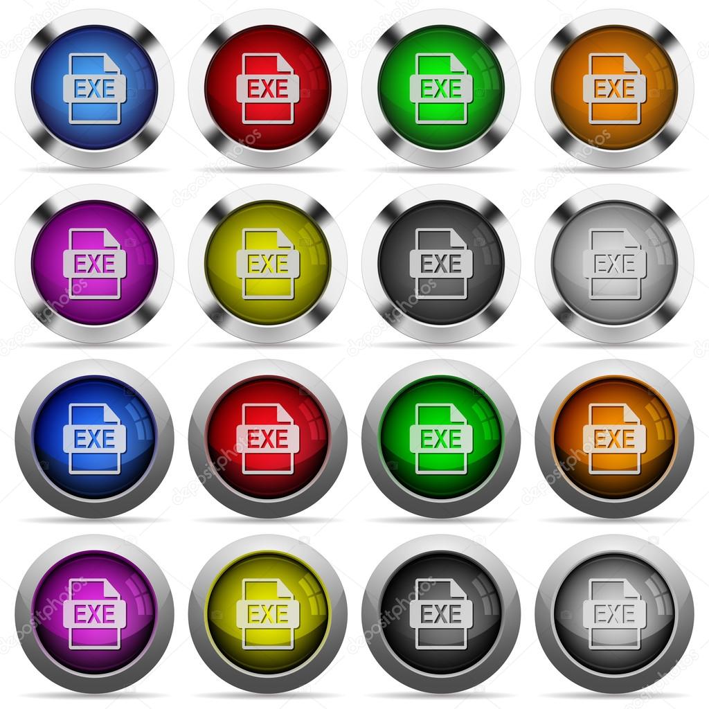 EXE file format glossy button set Stock Vector Image by ©renegadehomie ...