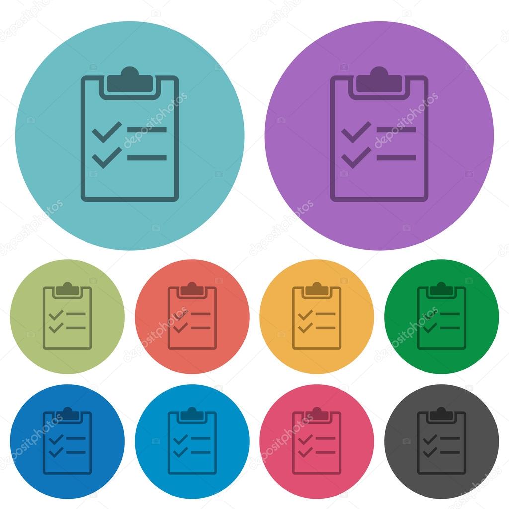 Color checklist flat icons Stock Vector Image by ©renegadehomie #119690984