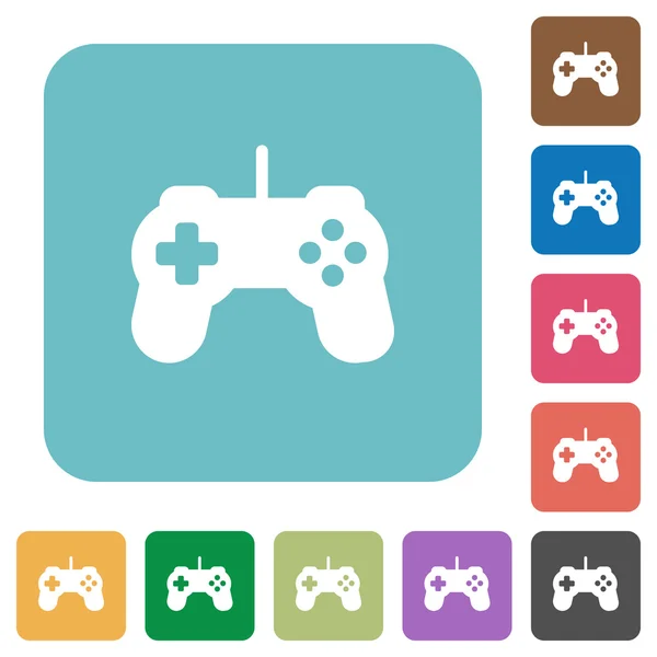 Wireless Game Controller Flat White Icons Color Backgrounds Background Color Stock Vector by ...