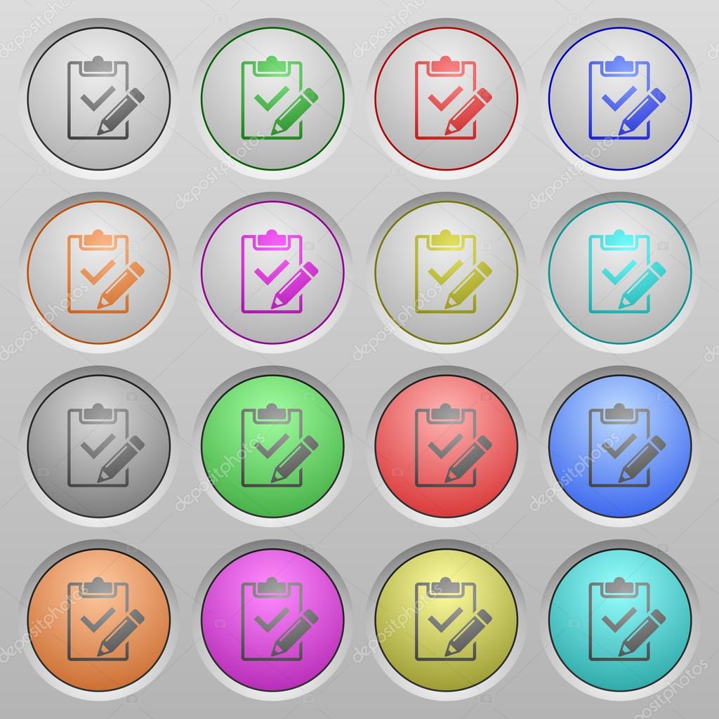 Fill out checklist plastic sunk buttons Stock Vector Image by ...