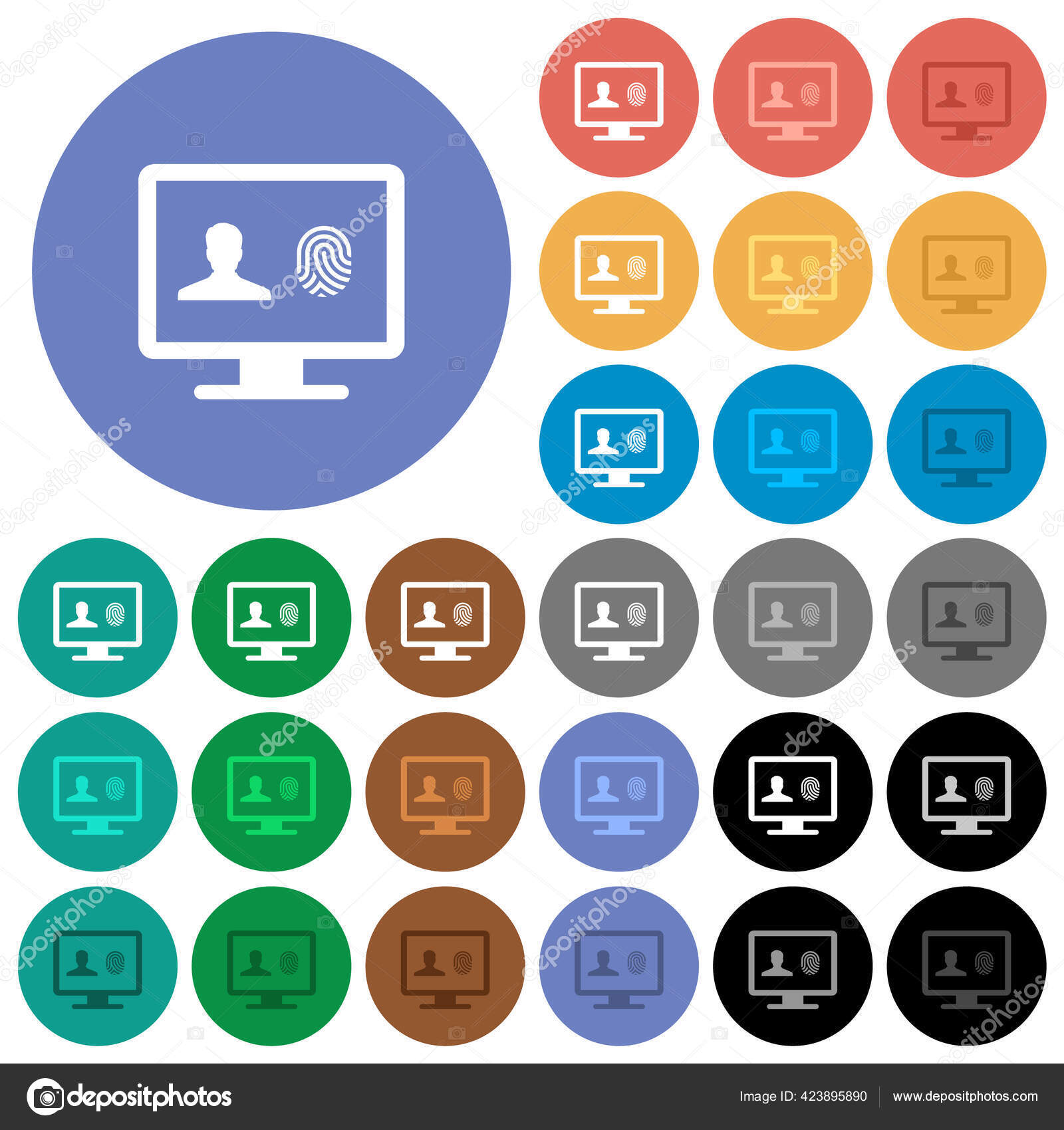 Criminal Background Check Multi Colored Flat Icons Backgrounds Included ...