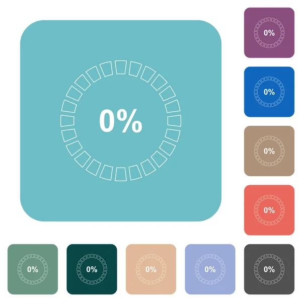 Percent Loaded Vivid Colored Flat Icons Curved Borders White Background ...