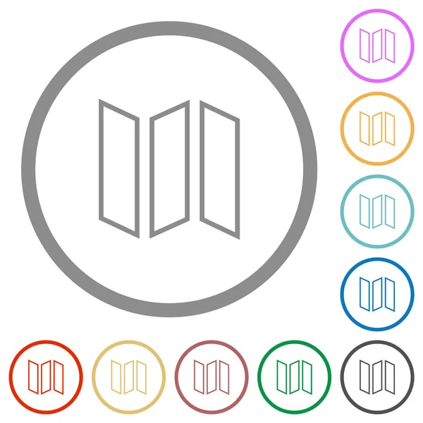 Collapsible Map Outline Simple Icons Color Rounded Square Frames White ...