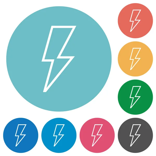 Flash Outline Flat White Icons Color Backgrounds Bonus Icons Included ...