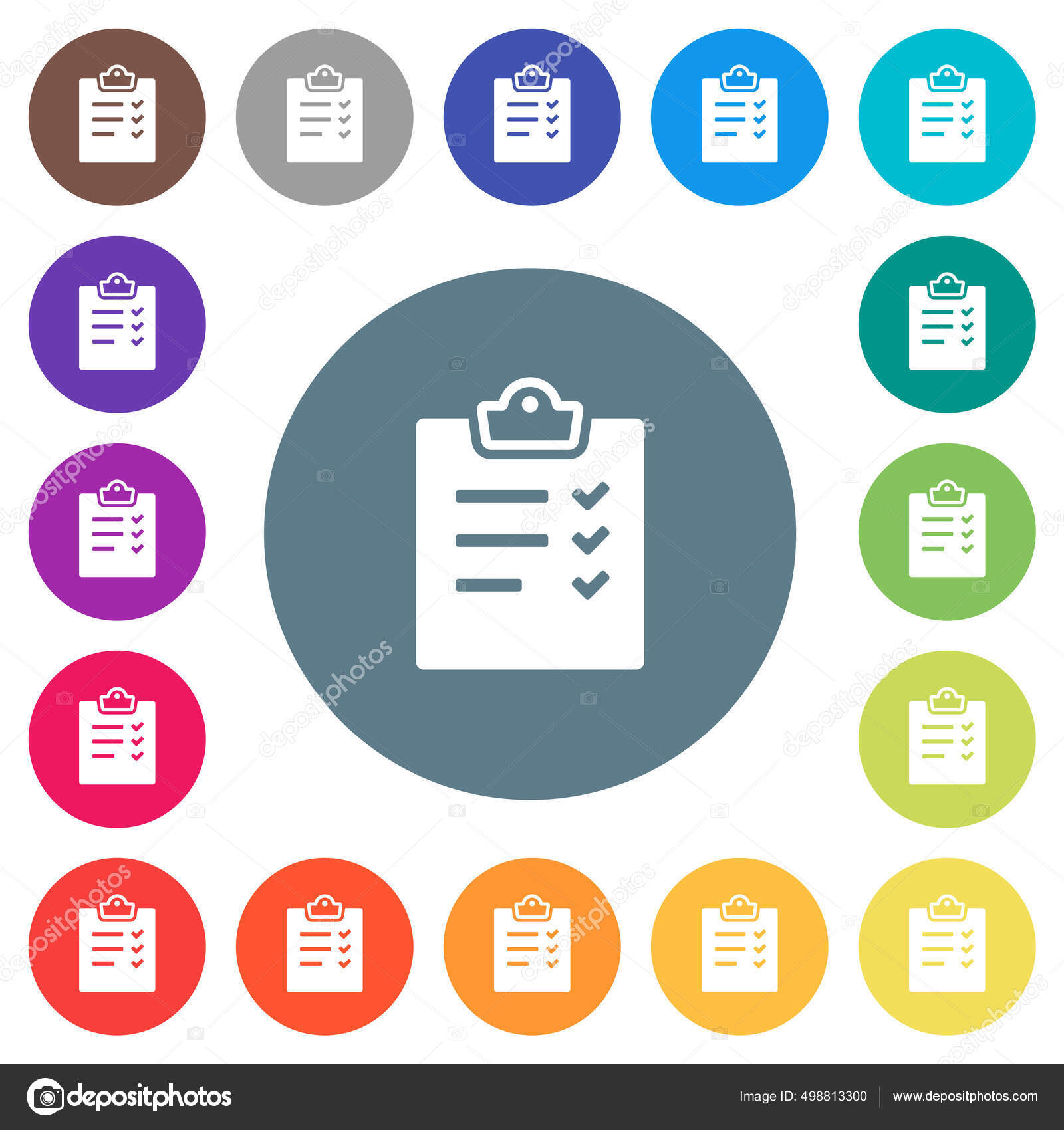 Task List Alternate Flat White Icons Color Backgrounds Background Color ...