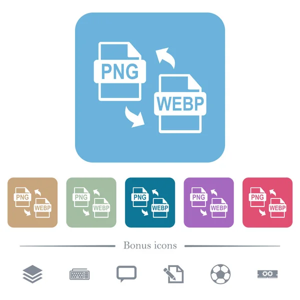 Xml Eps File Conversion White Flat Icons Color Rounded Square Stock Vector Image by ...