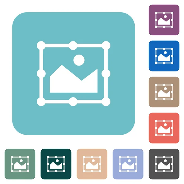 Image Compression Solid White Flat Icons Color Rounded Square ...