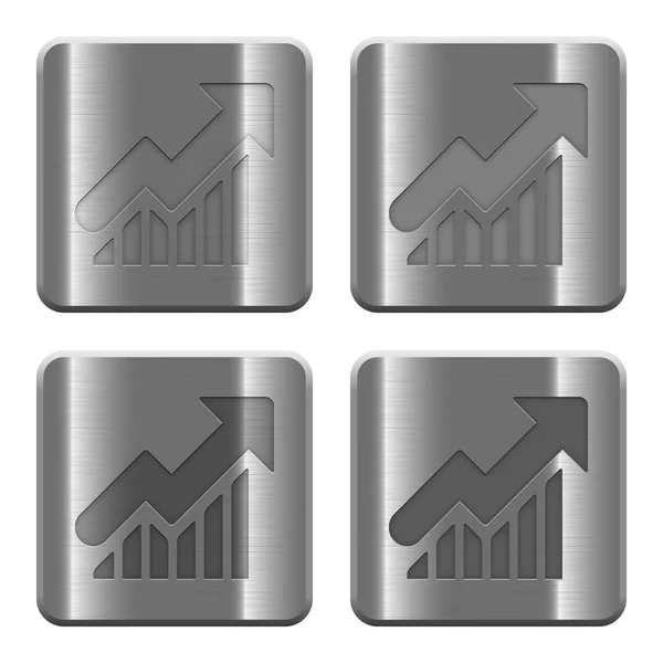 Rising graph push buttons Stock Vector by ©renegadehomie 96813964