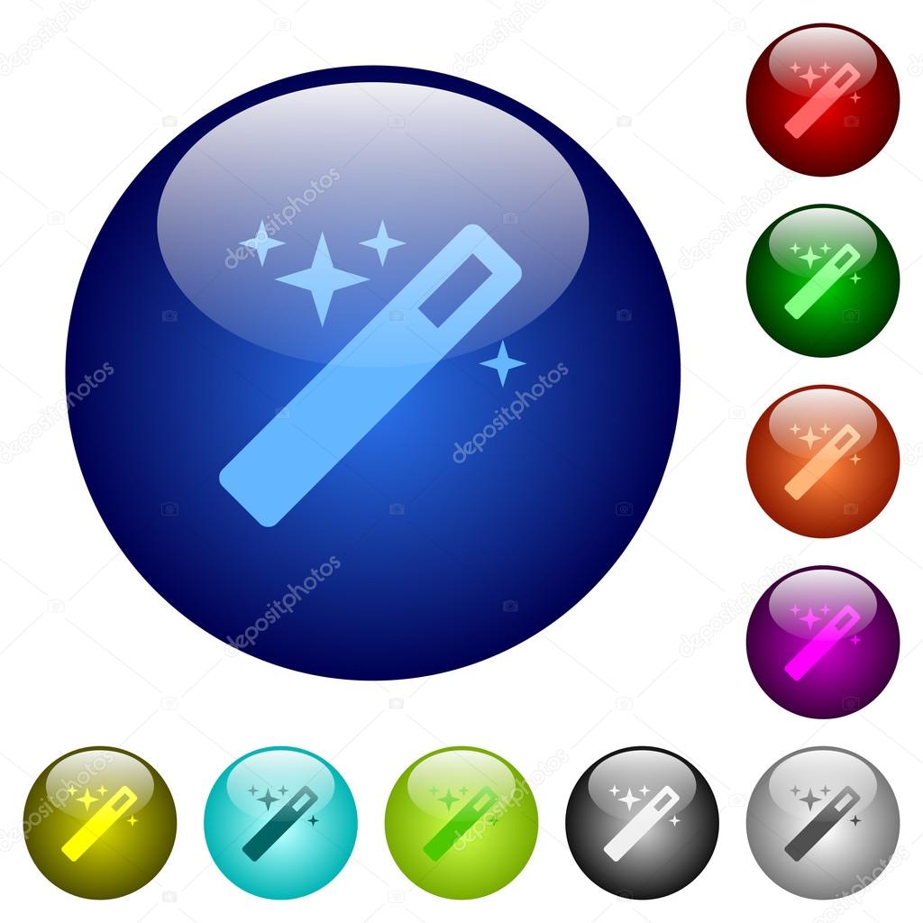 Color magic wand glass buttons Stock Vector Image by ©renegadehomie #90738860