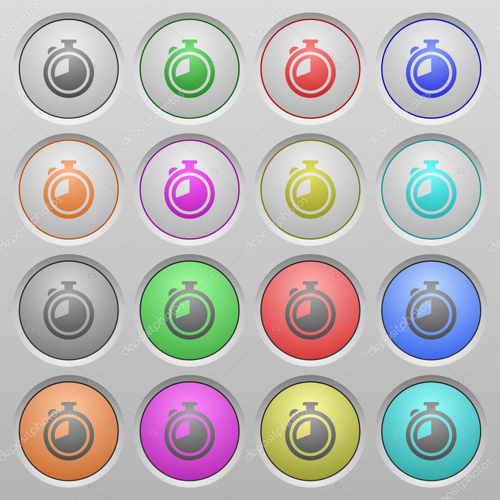 Timer plastic sunk buttons Stock Vector by ©renegadehomie 91031180