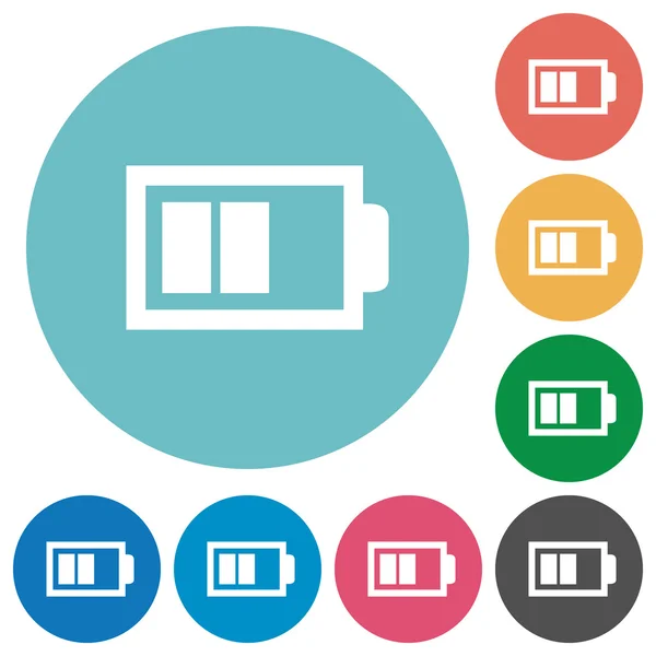 Half battery outlined flat icons Stock Vector Image by ©renegadehomie ...