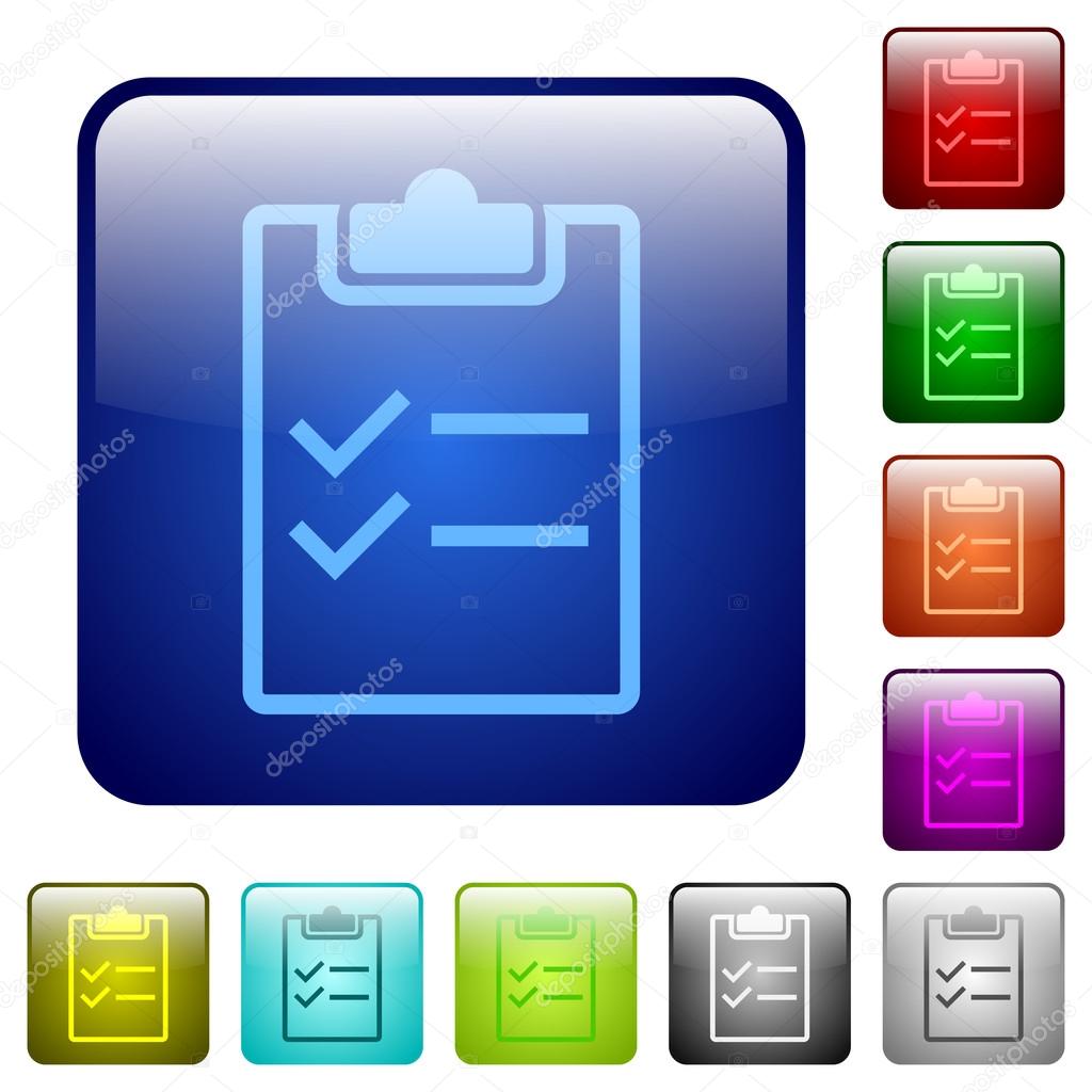 Color checklist square buttons Stock Vector Image by ©renegadehomie ...