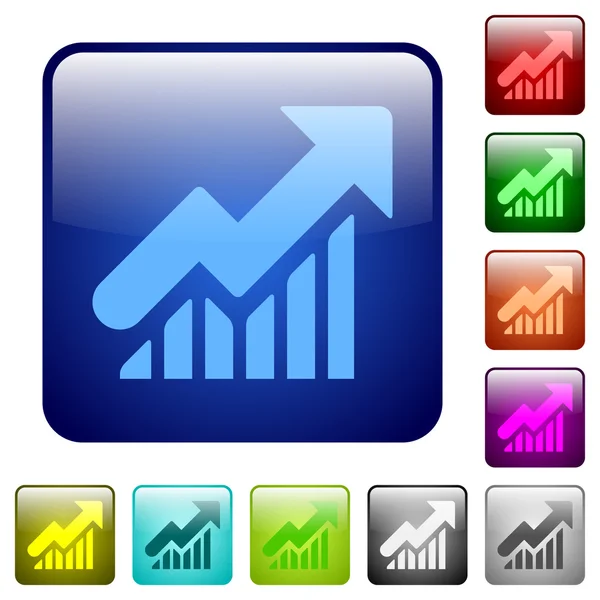 Rising graph push buttons Stock Vector by ©renegadehomie 96813964