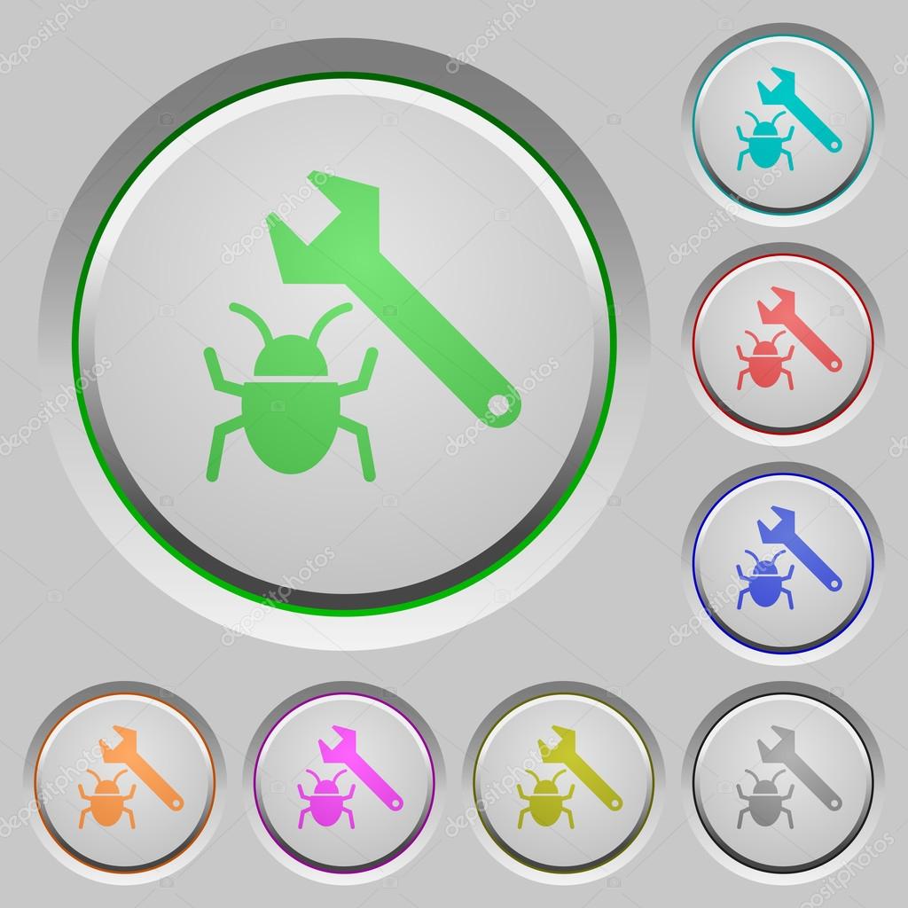 Bug fixing push buttons Stock Vector Image by ©renegadehomie #95196804